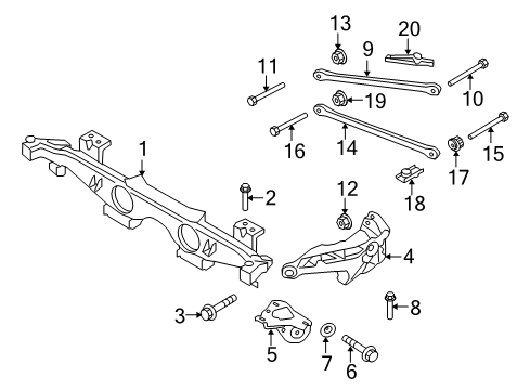 53202-0E050 - Genuine Toyota SUPPORT SUB-ASSEMBLY, RA