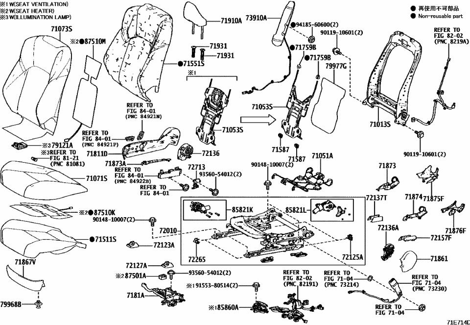 71071-30T00-C3 Genuine Toyota COVER SUB-ASSY, FR S
