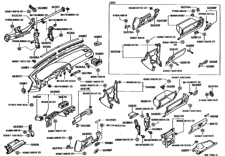 90159-60363 Genuine Toyota Screw, w/Washer