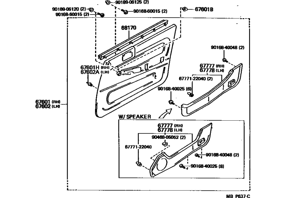 90189-06120 Genuine Toyota GROMMET, Screw