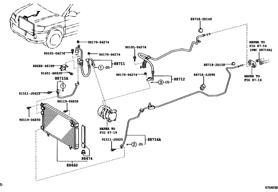 88718-2J090 Genuine Toyota Clamp, Piping