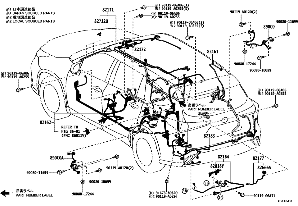 8217A-0E521 Genuine Toyota WIRE, ROOF