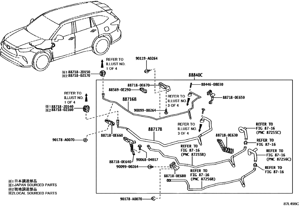 88718-0E630 Genuine Toyota Clamp, Piping