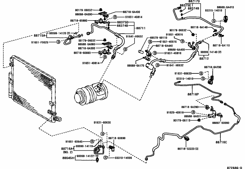 88718-60890 Genuine Toyota Clamp, Piping