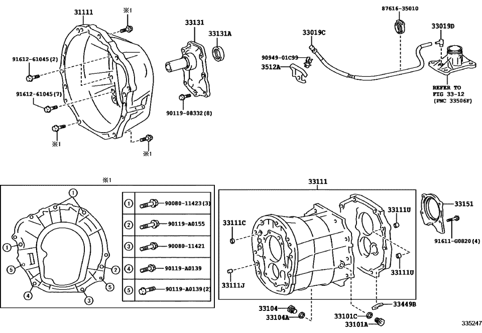 90119-A0155 Genuine Toyota Bolt, w/Washer