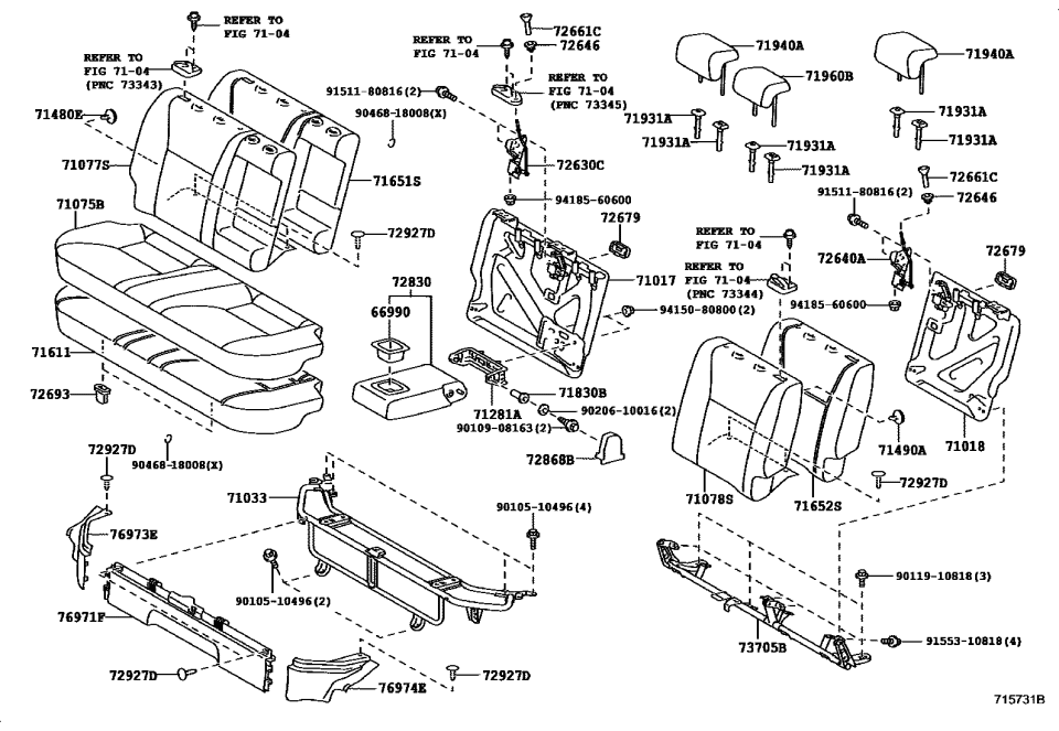 90105-10496 Genuine Toyota Bolt, Flange