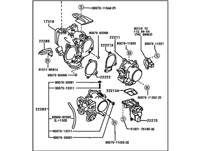 22210-20130 Genuine Toyota Throttle Body Assembly