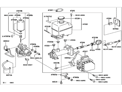 47050-60300 Genuine Toyota Brake Cylinder Assembly