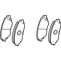04465-33480 - Genuine Toyota Disc Brake Pad Kit