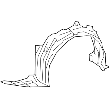 53875-47070 Genuine Toyota Liner, Front Fender, RH