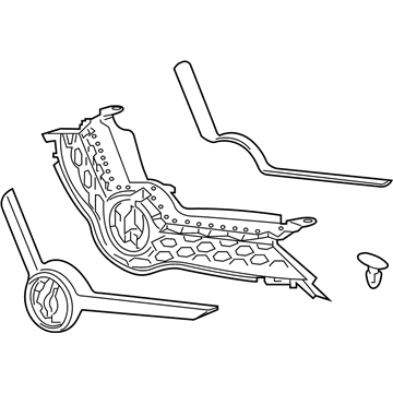53100-12491 Genuine Toyota Radiator Grille Sub Assembly