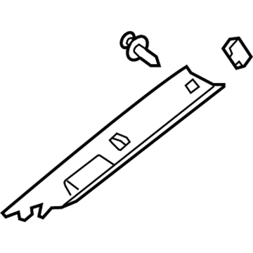 62212-02260-B0 Genuine Toyota Garnish, Front Pillar, LH