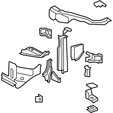 53203-60211 Genuine Toyota Support Sub-Assembly, Ra