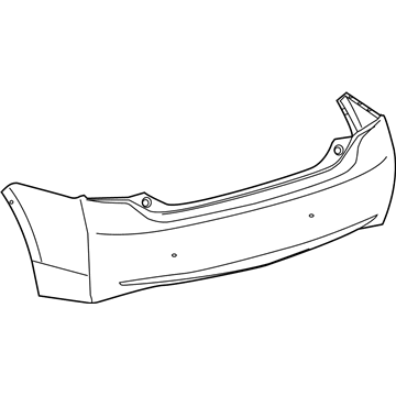 52159-47916 Genuine Toyota Cover, Rear Bumper L/C