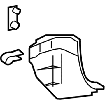62111-12360-B0 Genuine Toyota Board, COWL Side Trim