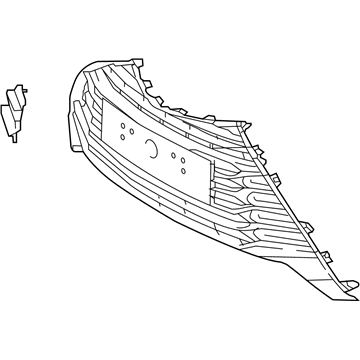 53102-0D150 Genuine Toyota Radiator Grille Sub-Assembly,Lower