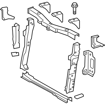 53201-12905 Genuine Toyota Support Sub-Assy, Radiator