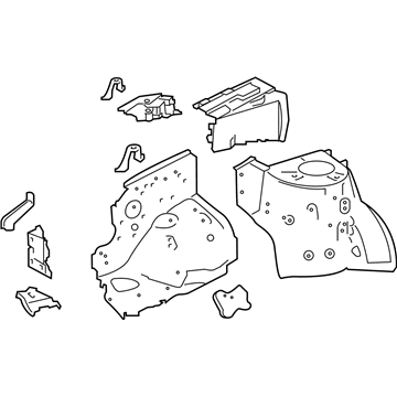 53701-02280 Genuine Toyota Apron Sub-Assembly, Front F