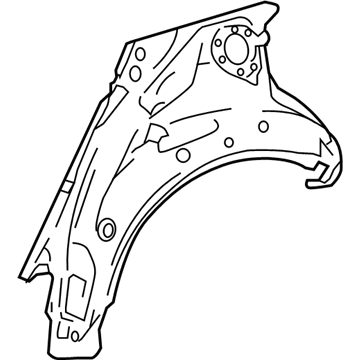 61631-47070 Genuine Toyota Panel, Quarter Wheel