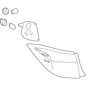 81550-02B00 Genuine Toyota Lamp Assembly, Rear Combination