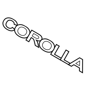 2021 Toyota Corolla Emblem | Low Price at ToyotaPartsDeal