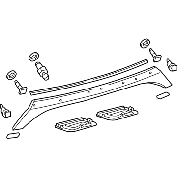 76801-07050 Genuine Toyota Garnish Sub-Assembly, Ba