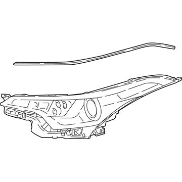 81170-F4040 Genuine Toyota Driver Side Headlight Unit Assembly