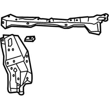 53202-12540 Genuine Toyota Support Sub-Assy, Radiator, RH