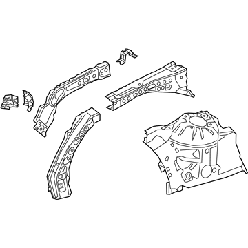 53701-06260 Genuine Toyota Apron Sub-Assembly, Front F