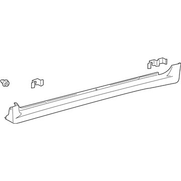 75860-02902 Genuine Toyota Moulding Assy, Body Rocker Panel, LH