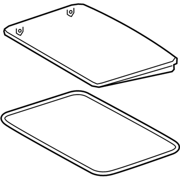 63201-02131 Genuine Toyota GLASS SUB-ASSY, SLID