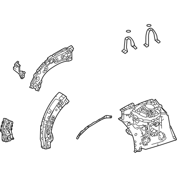 53701-0E100 Genuine Toyota Apron Sub-Assembly, Fr F