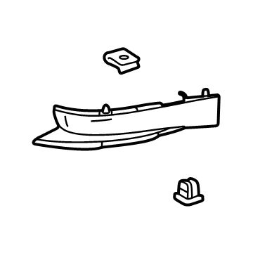 52512-0E010 Genuine Toyota Filler, Fr Bumper, R