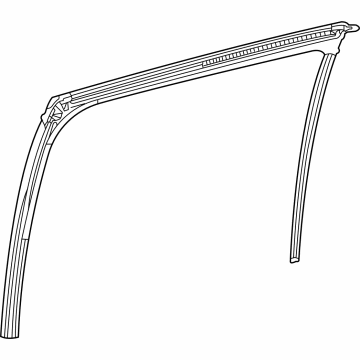 68142-08030 Genuine Toyota Run, Slide Door GLAS