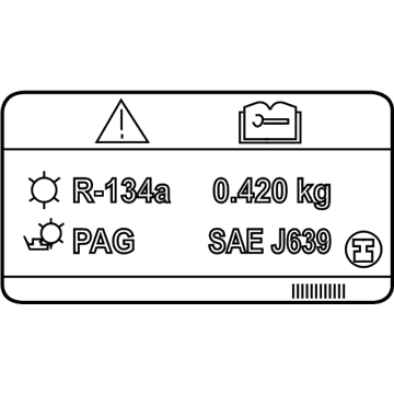 88723-WB001 Genuine Toyota Label, Cooler Service Caution