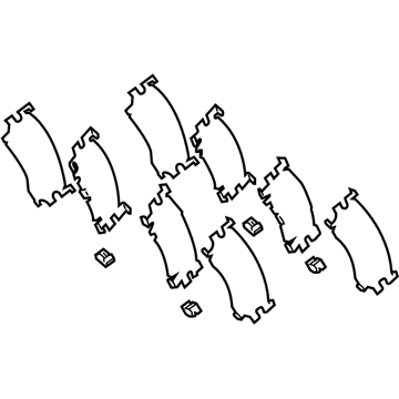 04946-F4010 Genuine Toyota SHIM Kit, Anti SQUEA