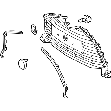 53102-0D050 Genuine Toyota Radiator Grille Sub-Assembly,Lower