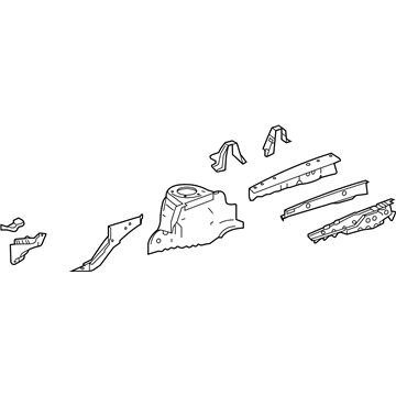 53702-0E051 Genuine Toyota Apron Sub-Assembly, Front F