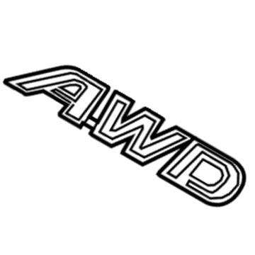 75444-0R080 Genuine Toyota Back Door Name Plate, No.4
