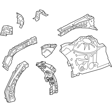 53701-06260 Genuine Toyota Apron Sub-Assembly, Front F