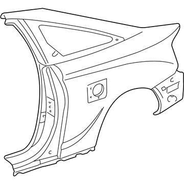 61602-2D490 Genuine Toyota Panel, Quarter, LH