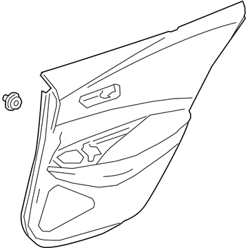 Rear Door Panel & Glass - 2022 Toyota Corolla Sedan-NAP