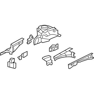 53701-12A30 Genuine Toyota Apron Sub-Assy, Front Fender, RH