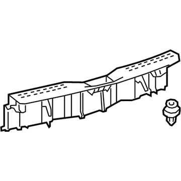 64716-10090-C1 Genuine Toyota Cover, Deck Trim, Rr