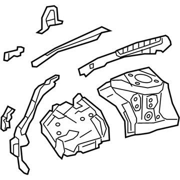 53702-47100 Genuine Toyota Apron Sub-Assembly, Front F