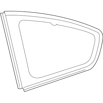 62720-21220 Genuine Toyota Window Assy, Quarter, LH