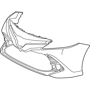 52119-0X936 Genuine Toyota Cover, Front Bumper L/C