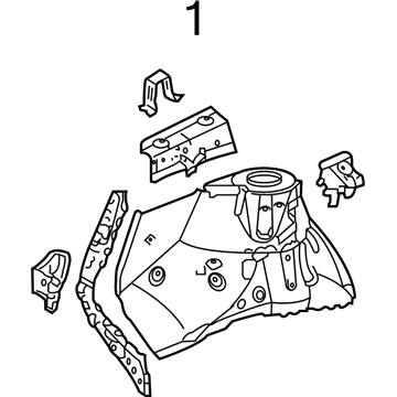 53701-08030 Genuine Toyota Apron Sub-Assembly, Front F