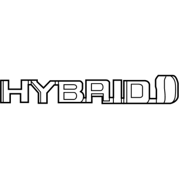 75441-0E060 Genuine Toyota Back Door Name Plate