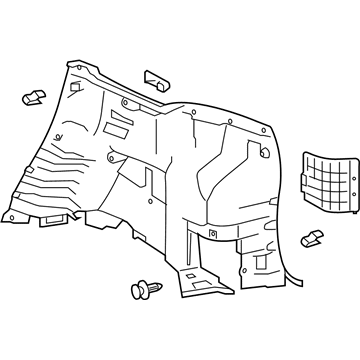 64740-0E070-A0 Genuine Toyota Panel Assembly, Deck Trim